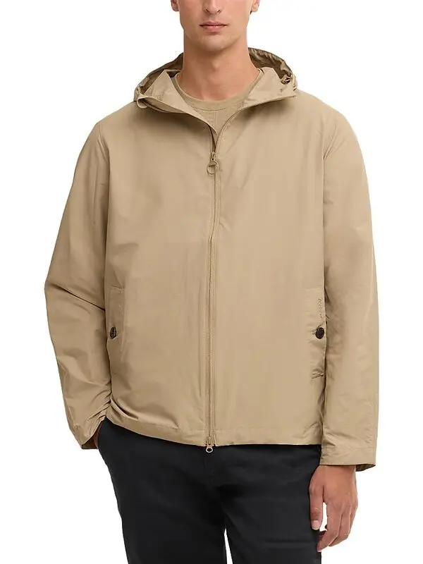Barbour Rokig Hooded Showerproof Jacket - Washed Stone