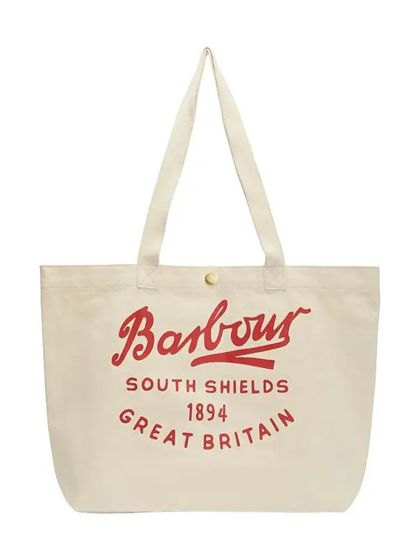 Barbour Script Logo Tote - Red Logo