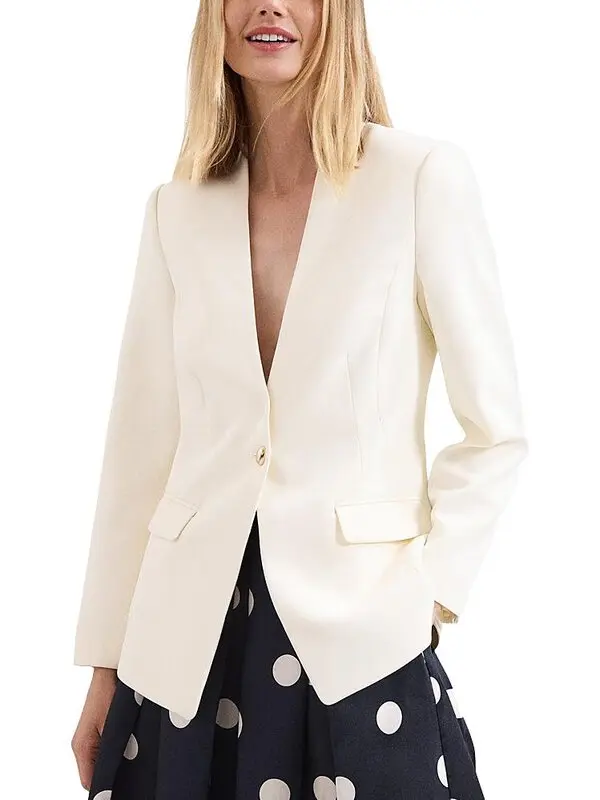 PHASE EIGHT Tomison Twill Blazer - Ivory