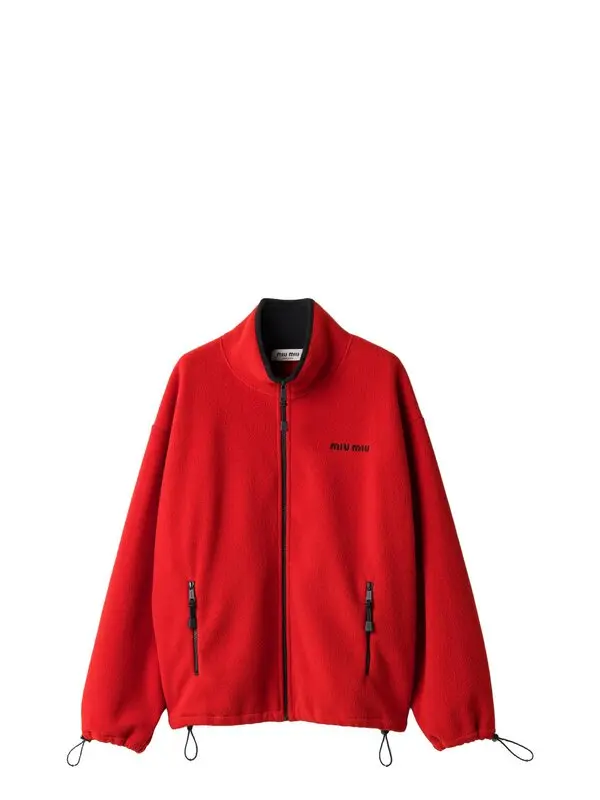 Miu Miu Fleece Sweatshirt - Red
