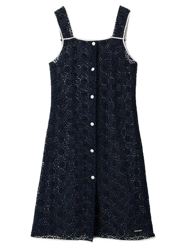 Miu Miu Macramé Dress - Navy