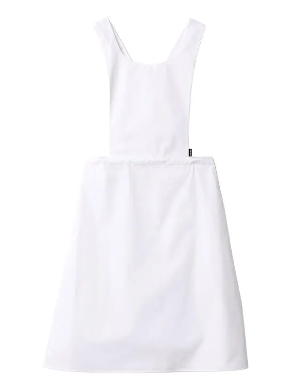 Miu Miu Poplin Apron Dress - White