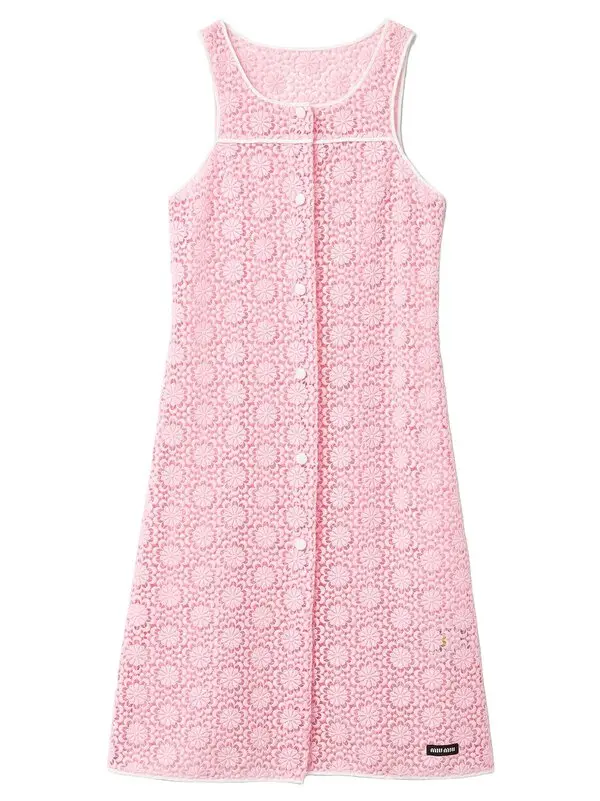 Miu Miu Macramé Dress - Pink
