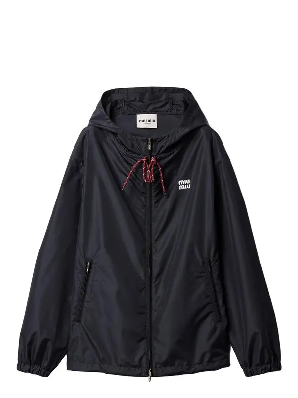 Miu Miu Technical Fabric Blouson Jacket - Navy