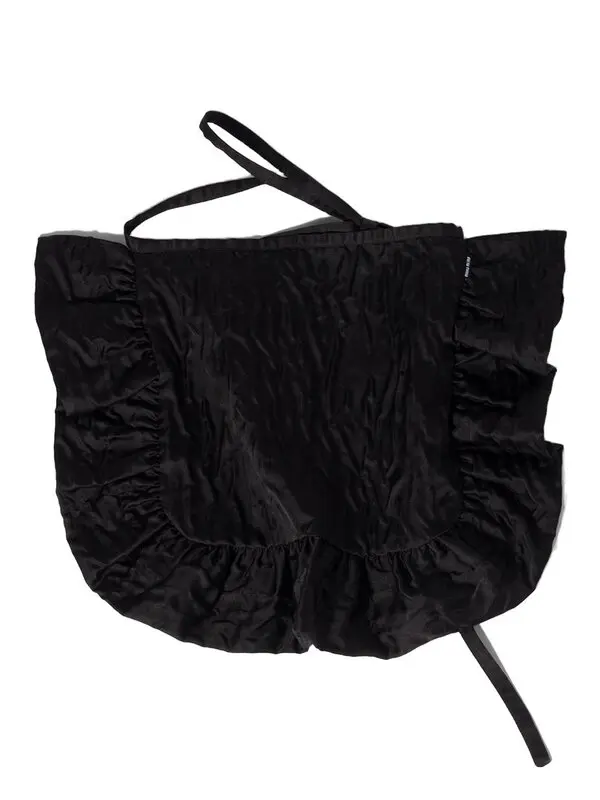Miu Miu Cloqué Duchesse Apron - Black