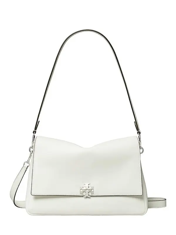 Tory Burch Kira Suede Shoulder Bag - Bianco