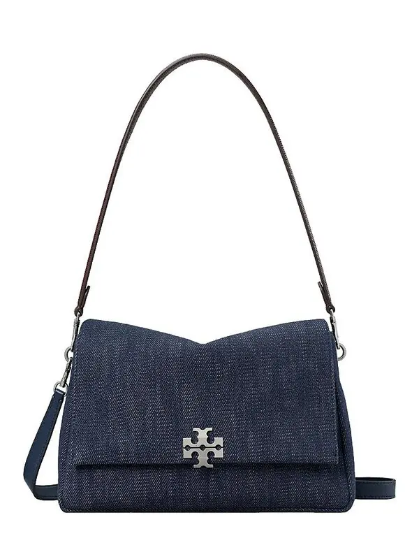 Tory Burch Kira Suede Shoulder Bag - Midnight Denim