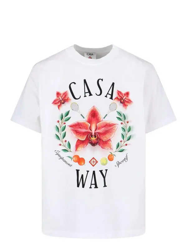 Casablanca Casa Way Orchid' T-shirt - White