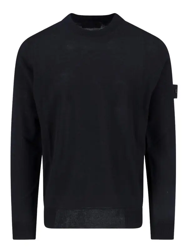 Stone Island Virgin Wool Sweater - Black