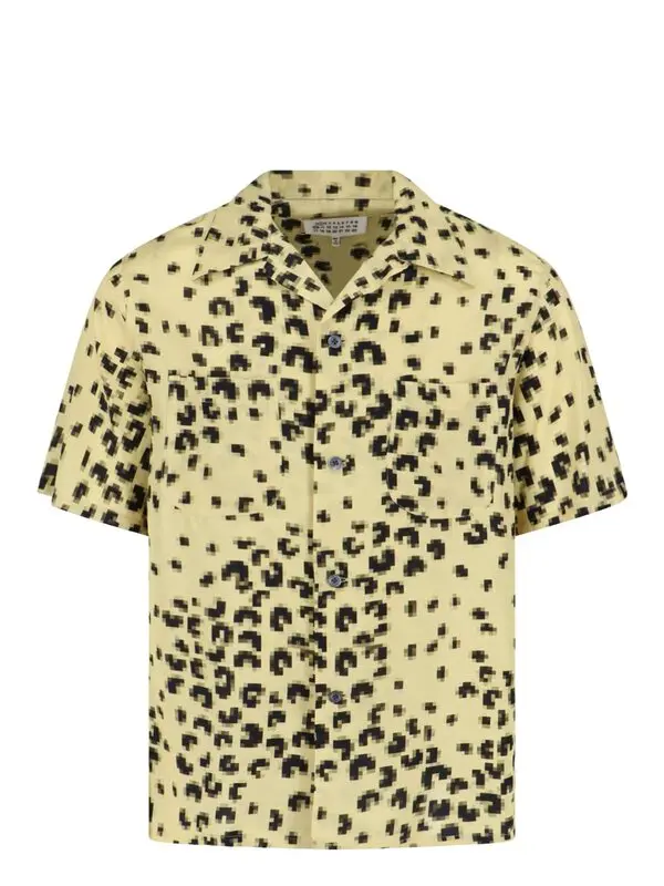 MAISON MARGIELA Pixel Leopard' Shirt - Yellow