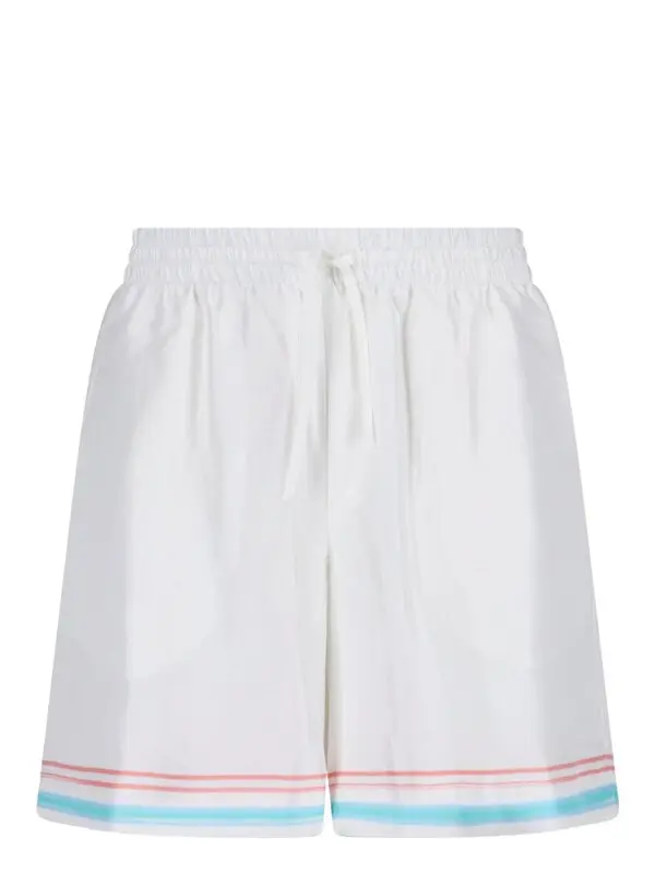 Casablanca Silk Shorts - White