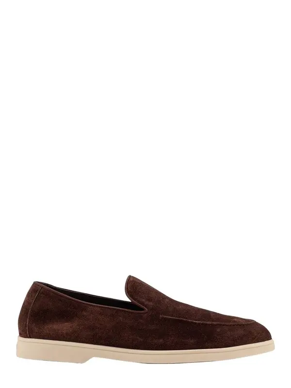 DOUCAL'S Reverse Suede Loafers - Brown