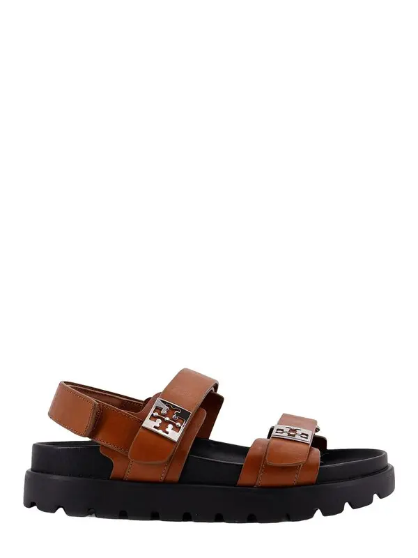 Tory Burch Mellow Low Leather Sandals - Brown