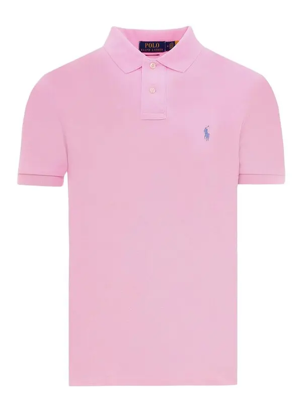 Polo Ralph Lauren Cotton Polo Shirt With Embroidered Logo On The Front - Pink