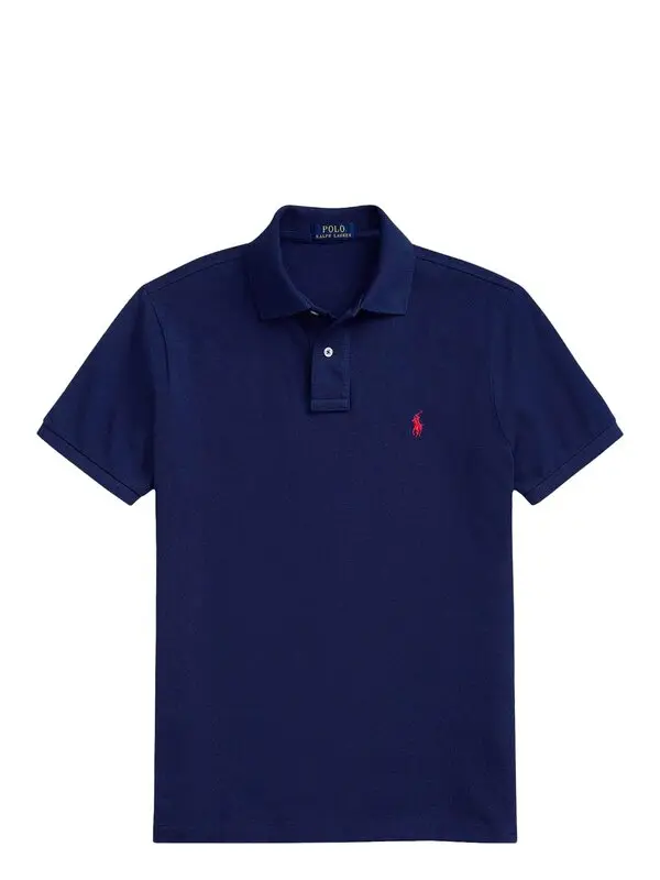 Polo Ralph Lauren Cotton Polo Shirt With Embroidered Logo - Blue