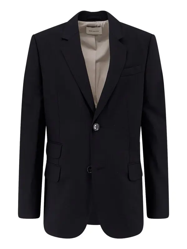 Ami Singlebreasted Virgin Wool Blazer - Black