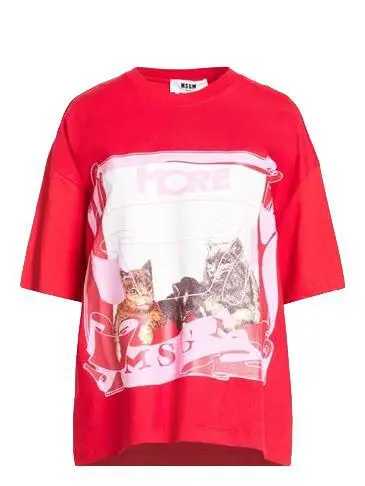 MSGM T-shirt In Cotton - Red