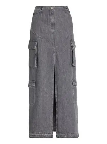 Patrizia Pepe Pencil Denim Skirt - Grey