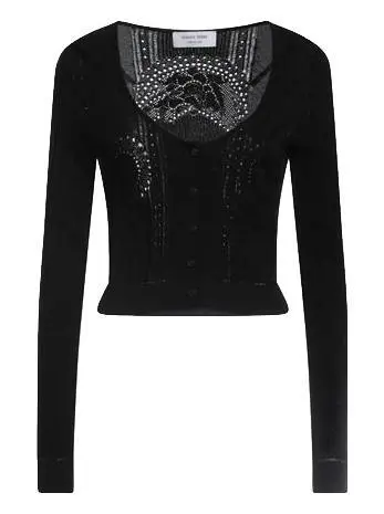 MARINE SERRE Knitted Cardigan - Black