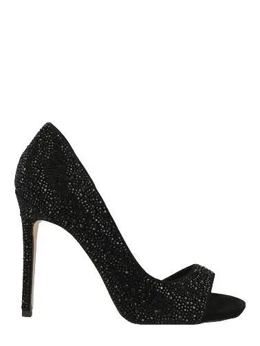 LUCIANO BARACHINI Leather Pumps With Appliqués - Black