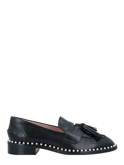 STUART WEITZMAN Loafers In Calfskin With Tassels And Beads - Black