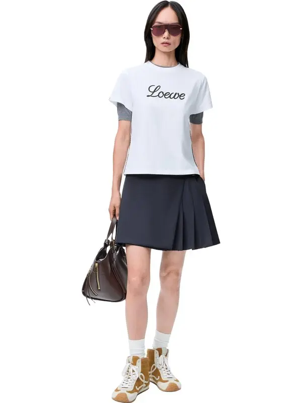 Loewe Pleated Mini Skirt - Navy Blue