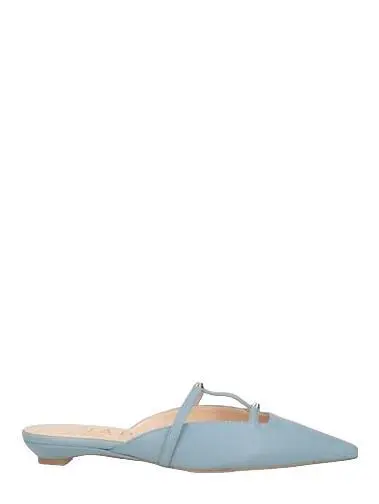 J.A.P. JOSE ANTONIO PEREIRA Leather Mules - Blue
