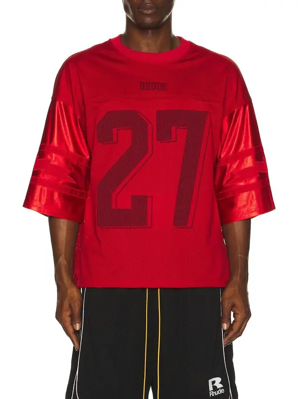 Rhude Lightning Football Jersey - Red