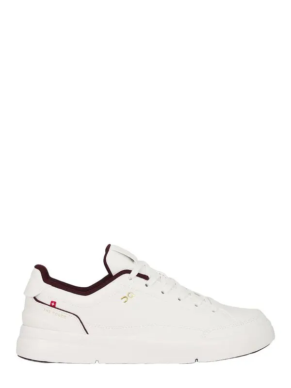 On The Roger Centre Court Sneakers - Ivory & Maroon