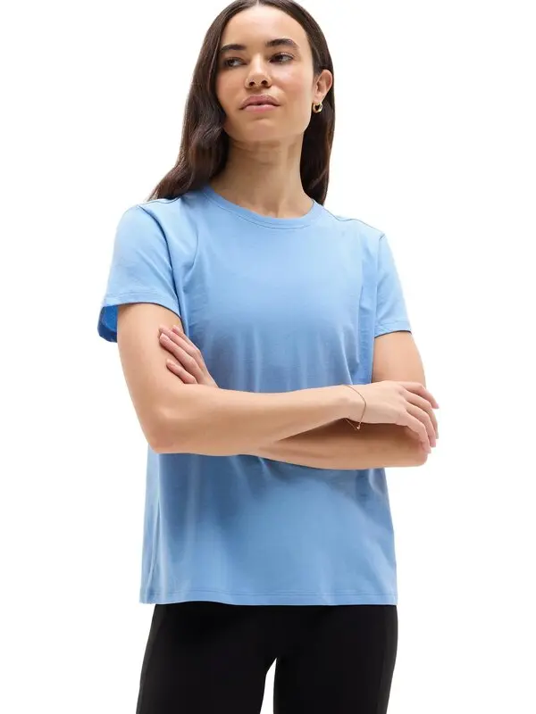 Athleta Classic Fit Cotton Tee - Breeze