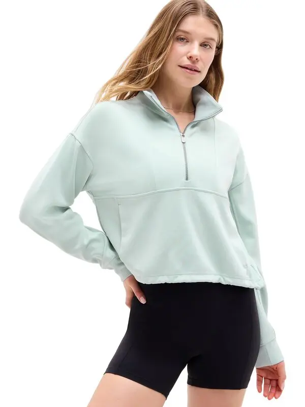 Athleta Seasoft Rib Quarter-zip Pullover - Current