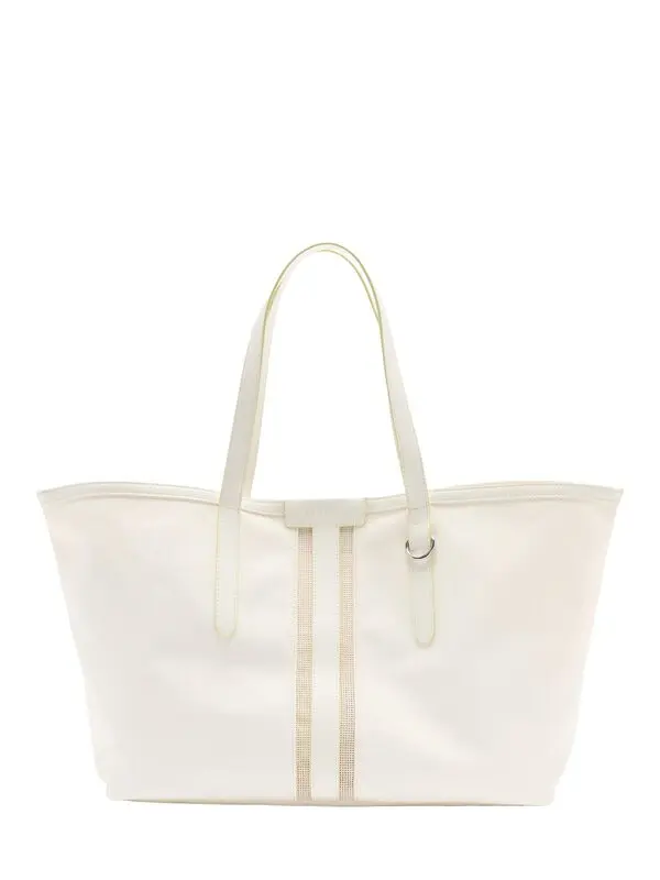 Athleta Coated Canvas Carry All Tote - Magnolia White/spark