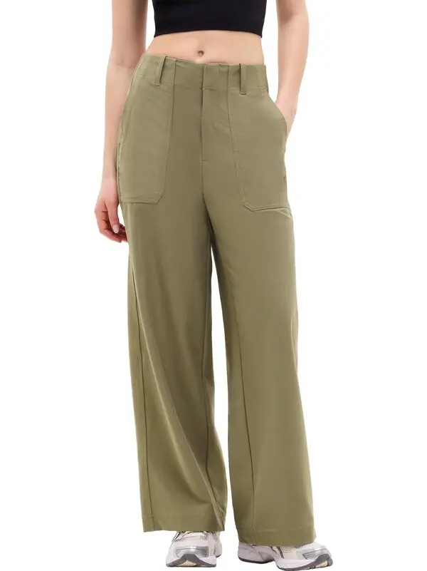 Athleta Skyline High Rise Wide Leg Pant - Perennial Olive