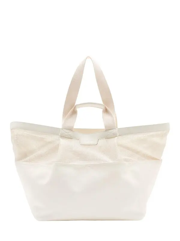 Athleta Coated Canvas Court Tote - Magnolia White