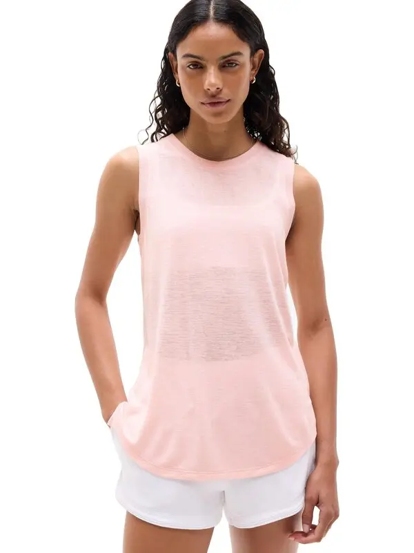 Athleta Breezy Relaxed Tank - Pink Sand