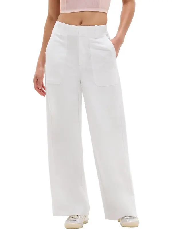 Athleta Skyline High Rise Wide Leg Pants - Bright White