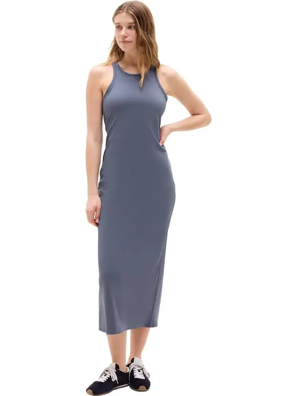Athleta Signature Ribbed Maxi Dress - Slate