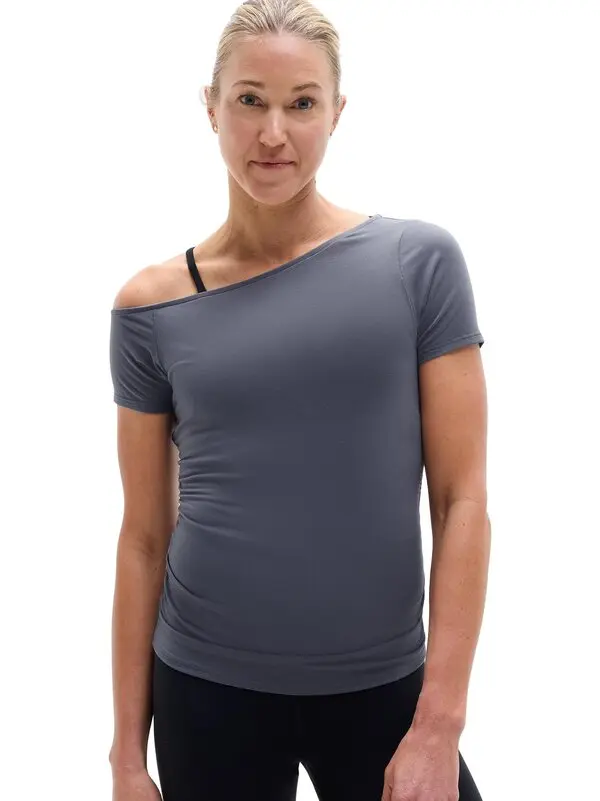Athleta Move With Ease One Shoulder Tee - Slate