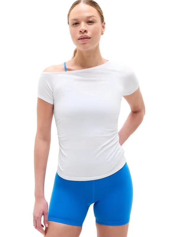 Athleta Move With Ease One-shoulder Tee - Bright White