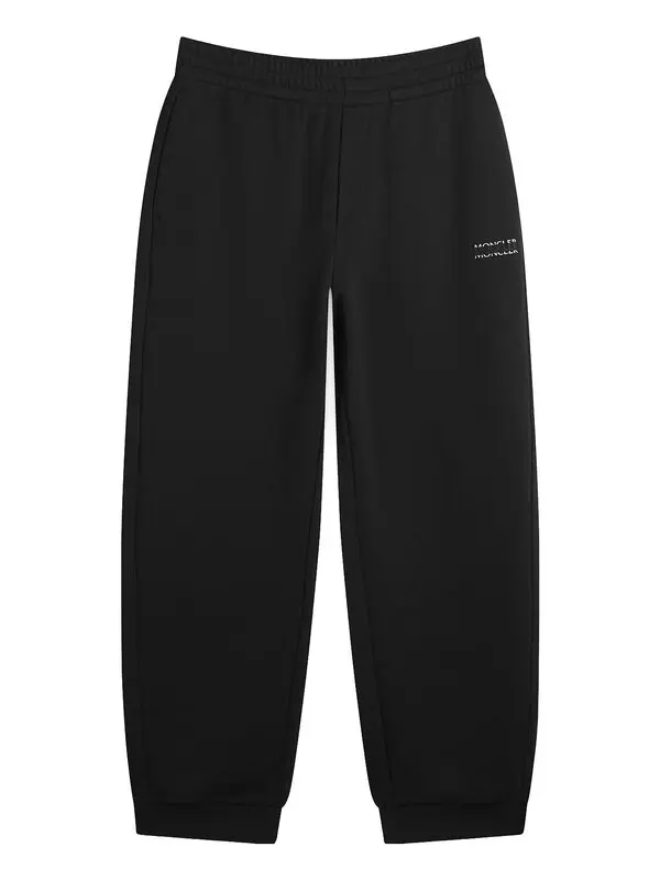 Moncler Stripe Logo Sweatpants - Black