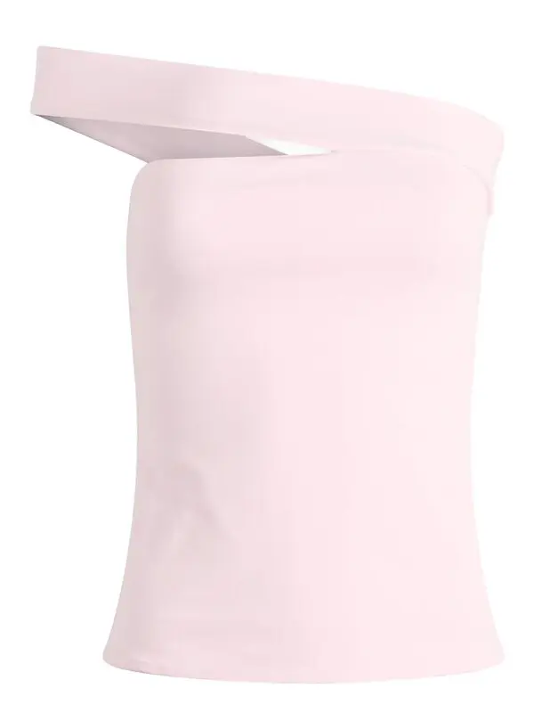 SKIMS Cotton Jersey One Shoulder Top - Cherry Blossom