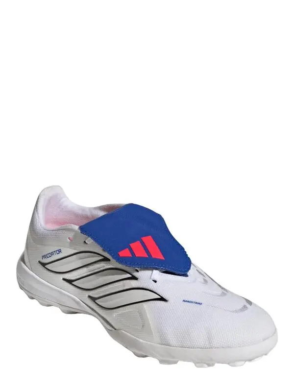 Adidas Predator League Fold-over Tongue Turf Soccer Shoes - Cloud White / Zero Metalic / Royal Blue