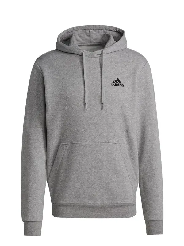 Adidas Essentials Fleece Hoodie - Medium Grey Heather / Black