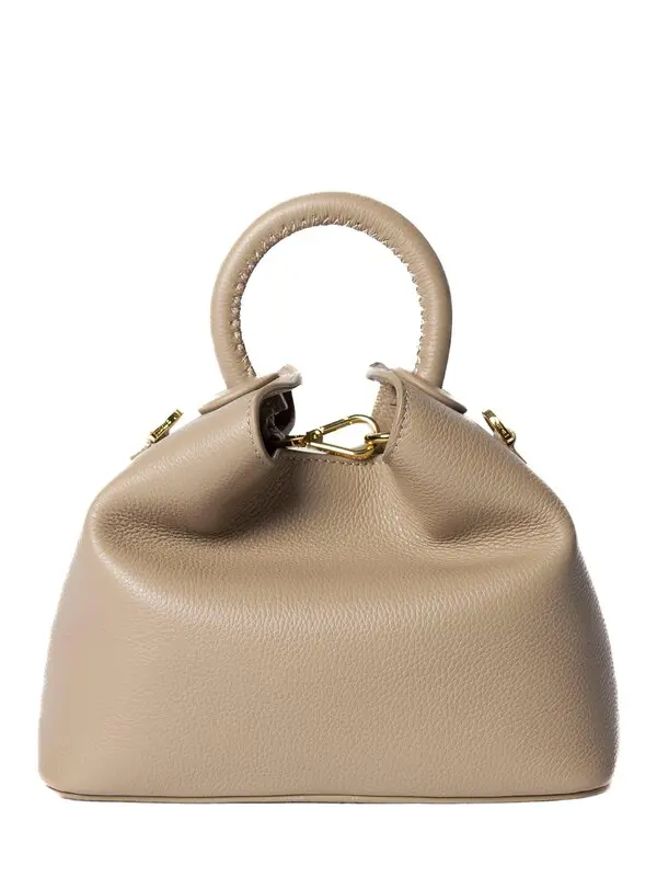 ELLEME Baozi Pebbled Leather Handbag - Taupe