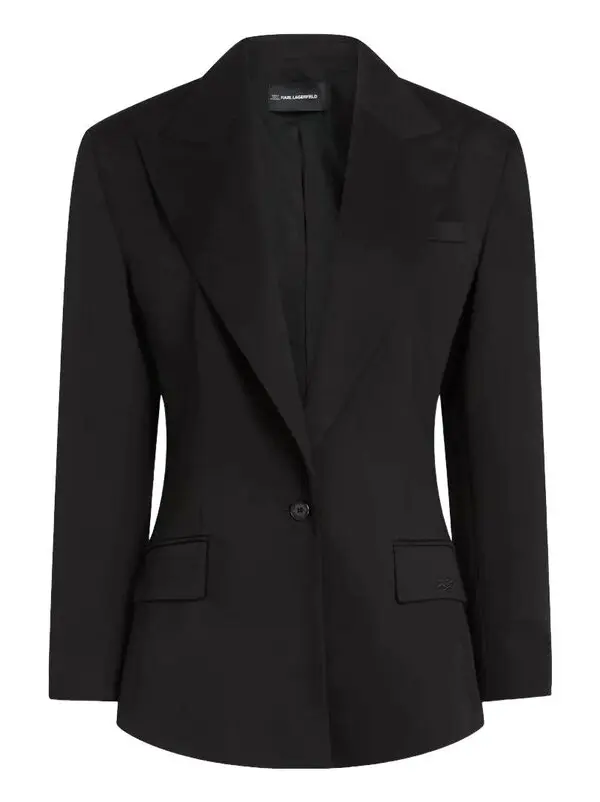 Karl Lagerfeld Single-breasted Blazer - Black