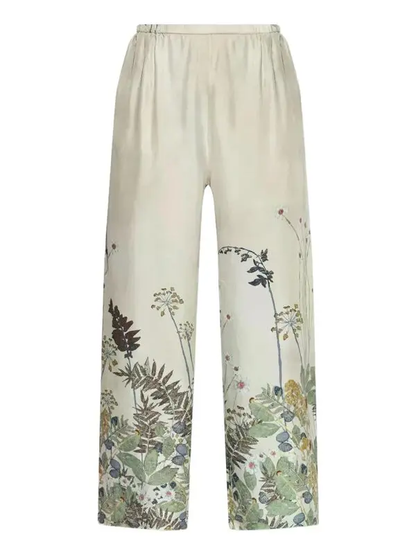 Munthe Fabert Floral-print Trousers - Neutrals