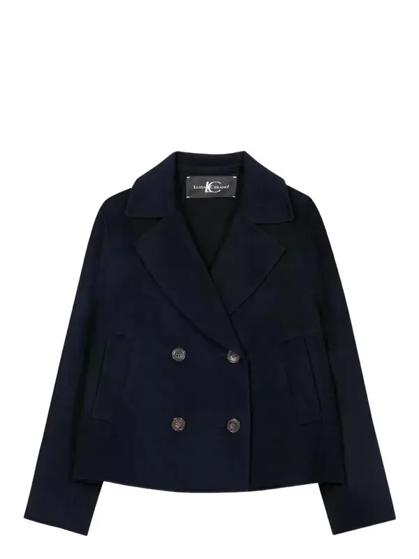 LUISA CERANO Double-breasted Pea Coat - Blue