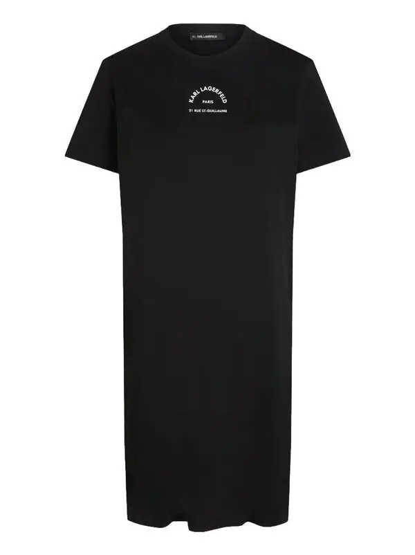 Karl Lagerfeld Rue St. Guillaume T-shirt Mini Dress - Black