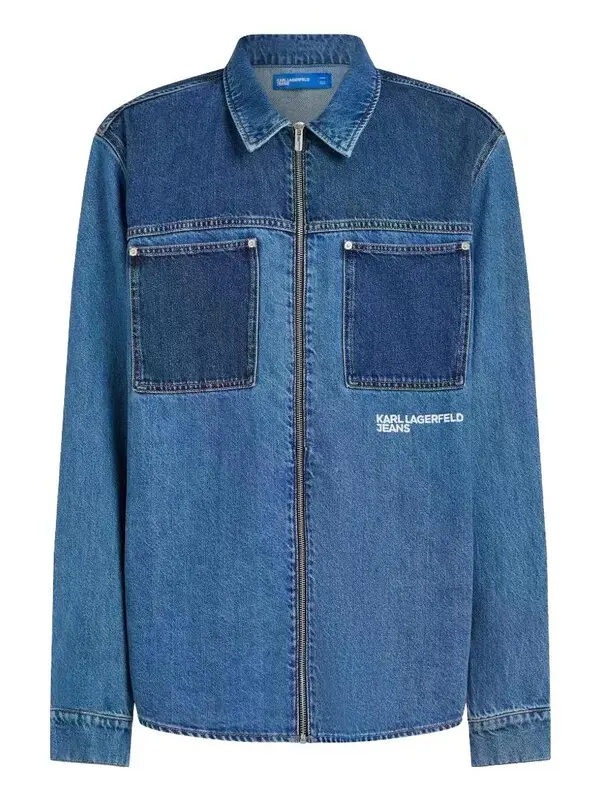 Karl Lagerfeld Chest-pocket Overshirt - Blue