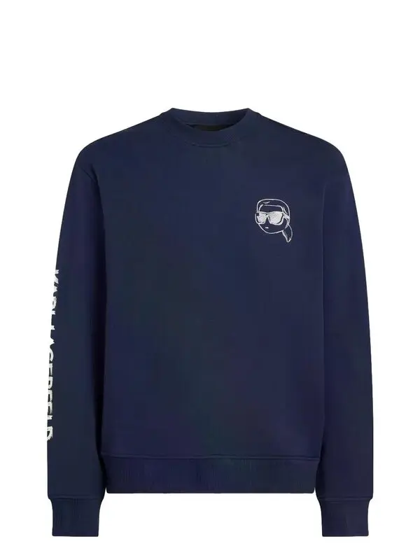 Karl Lagerfeld Logo Relaxed Sweatshirt - Blue